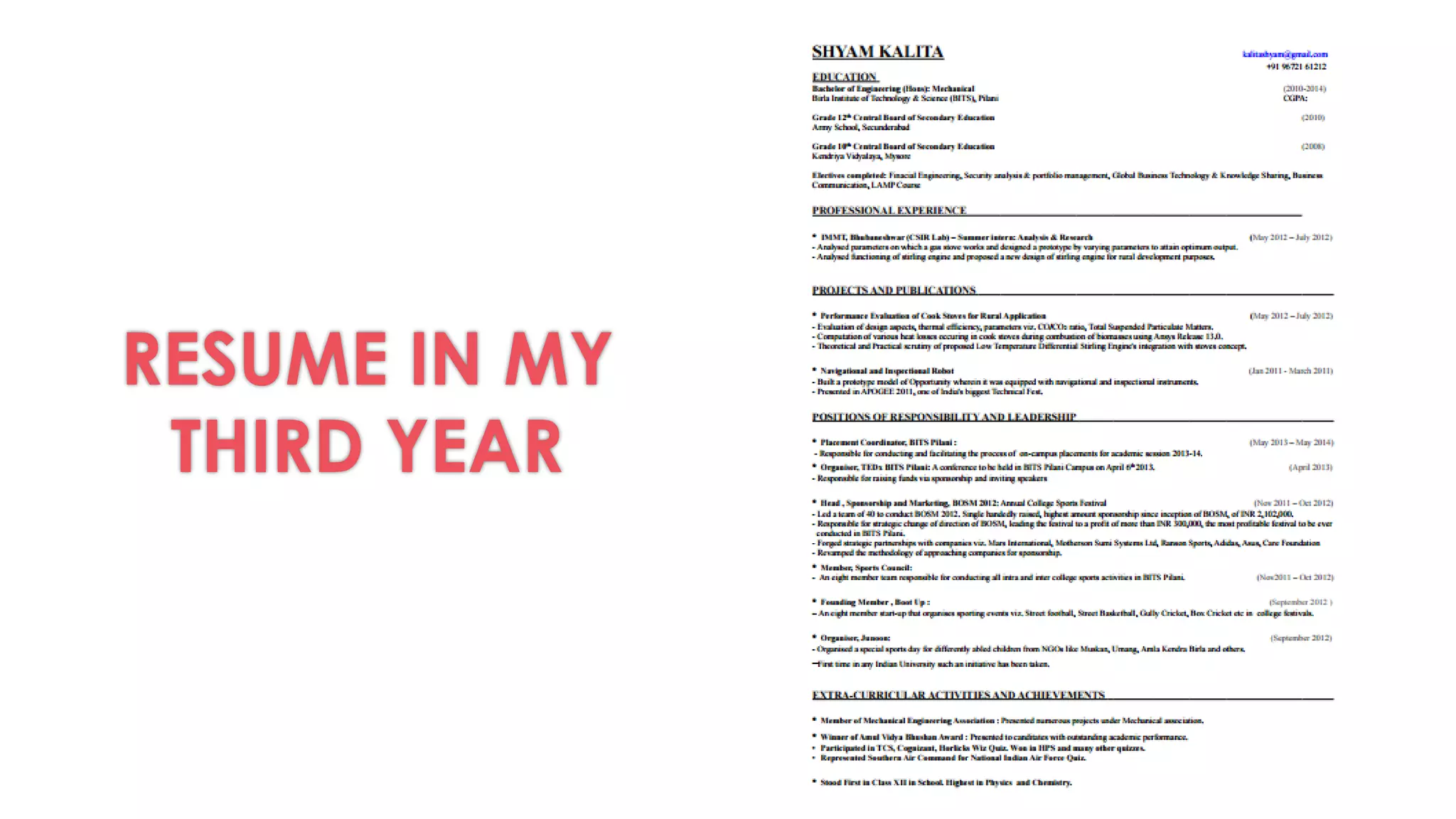 Resume building session | PDF