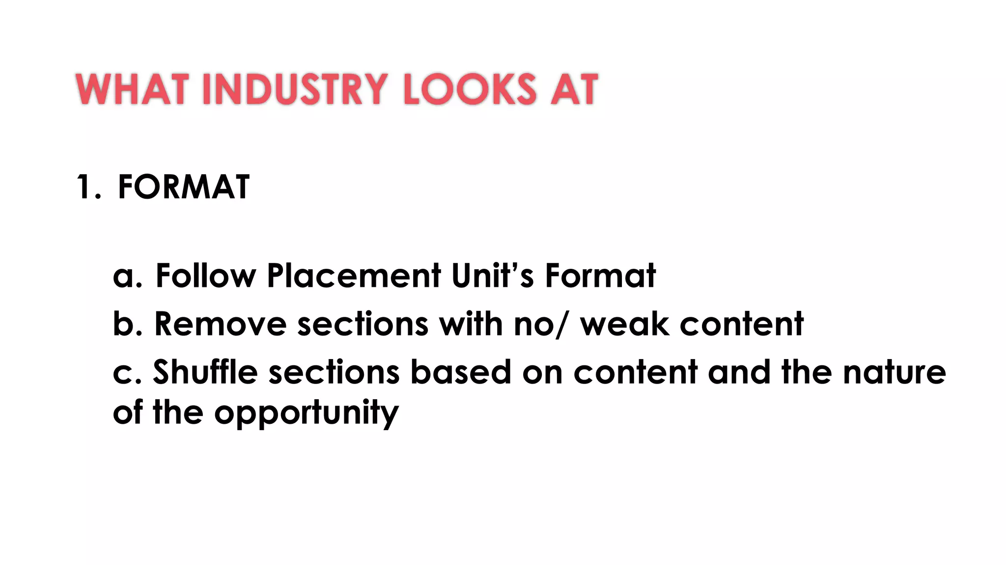 Resume building session | PDF