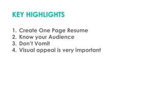 Resume building session | PDF