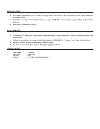 Resume ca himanshu | PDF