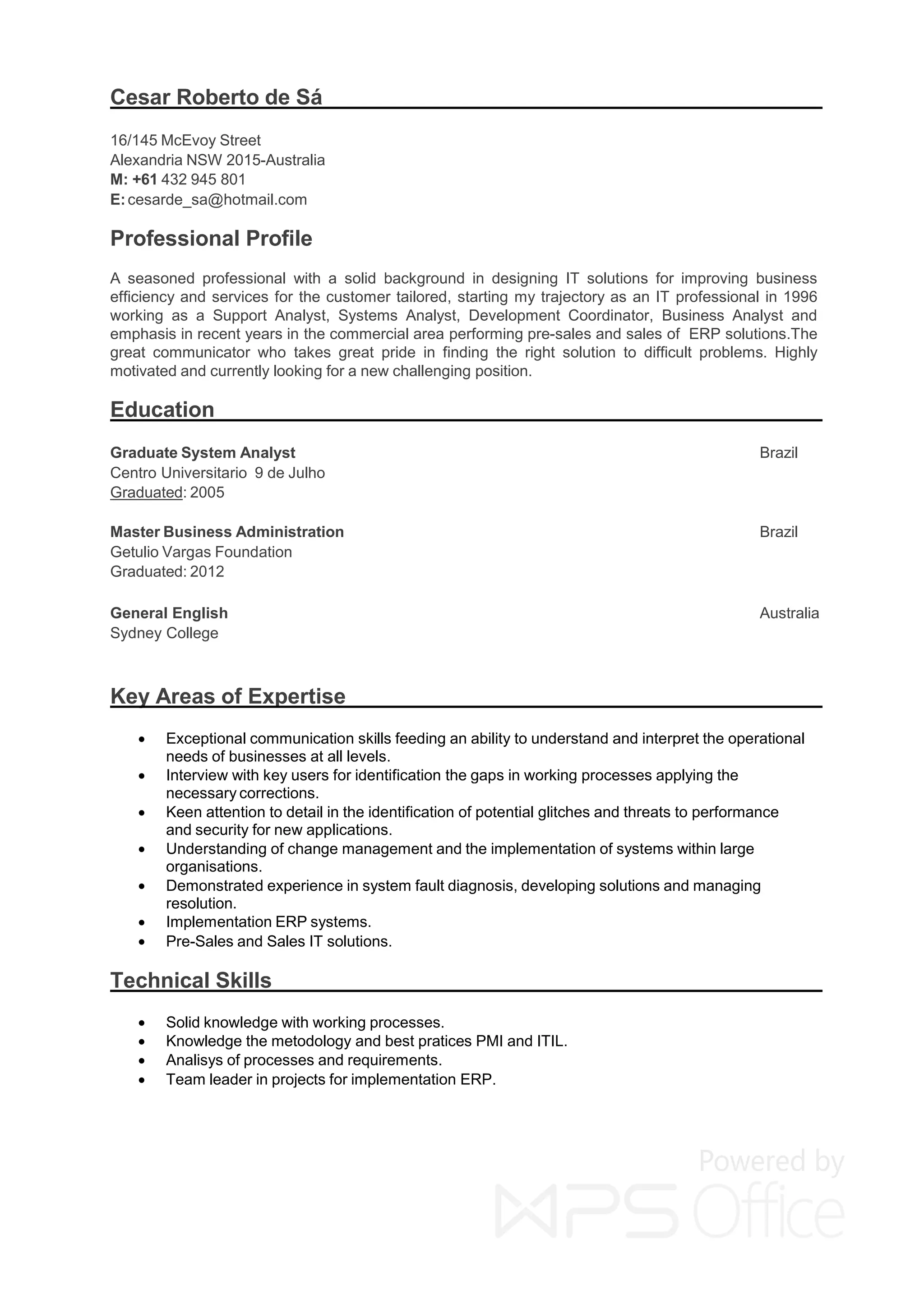 Resume cesar sa | PDF