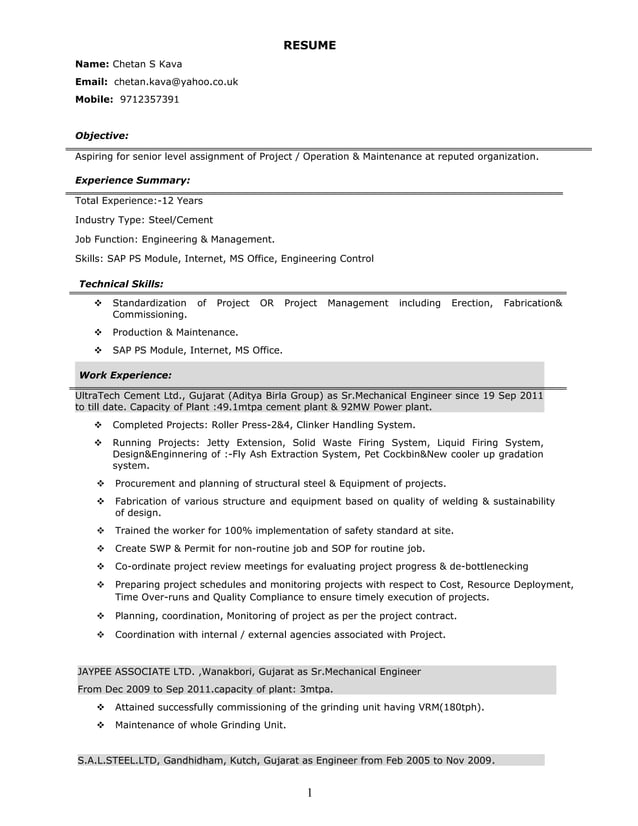 Resume ck. | PDF