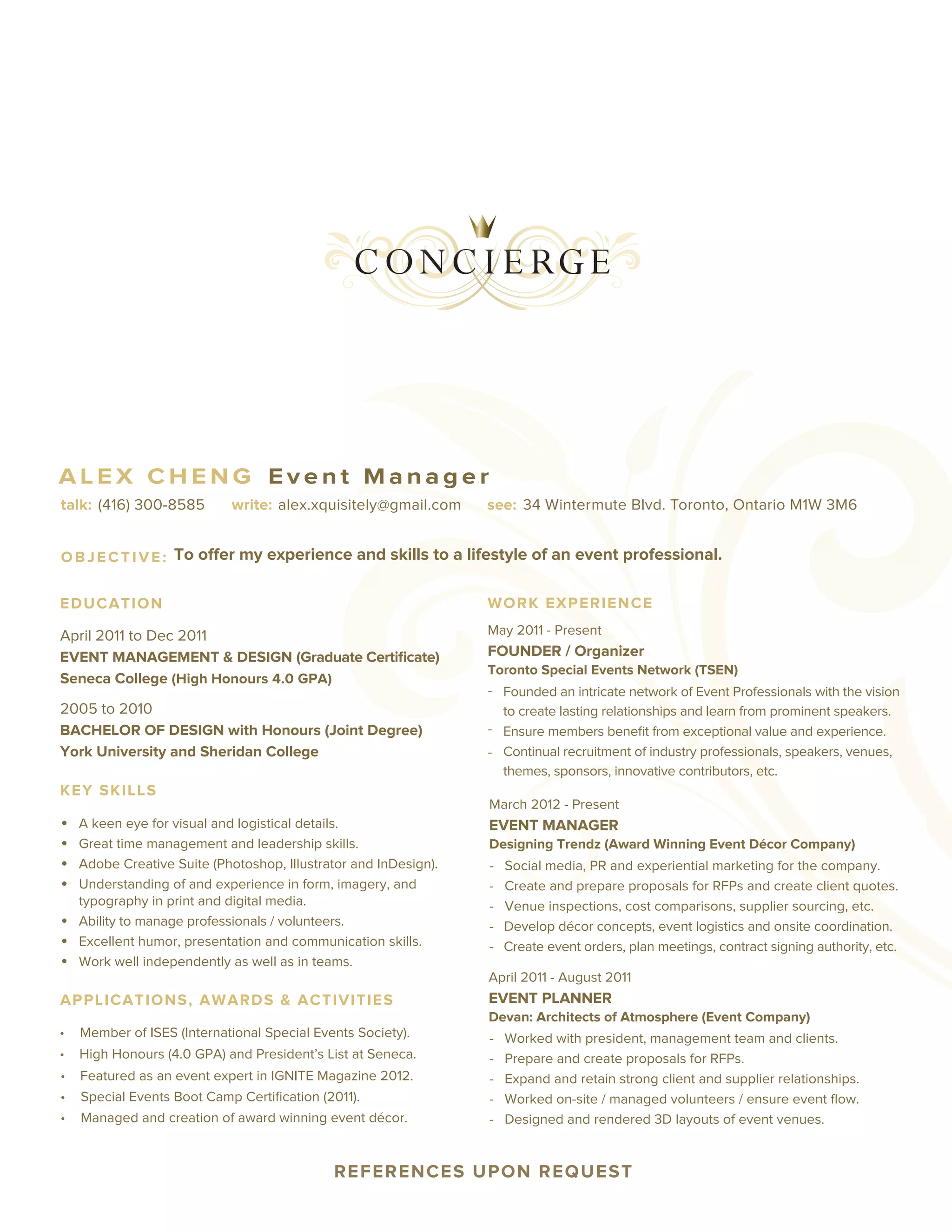 Resume(concierge)(2013) | PDF