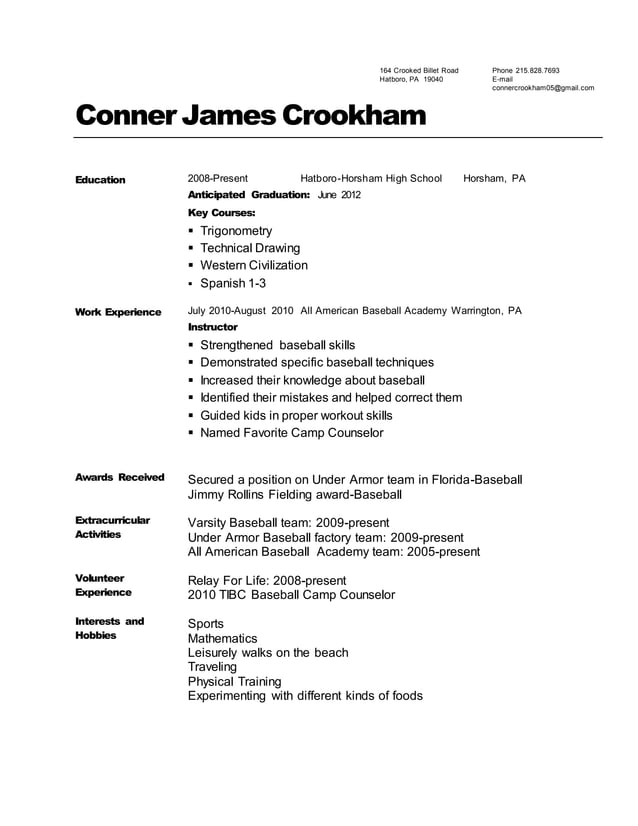 Resume conner crookham | PDF