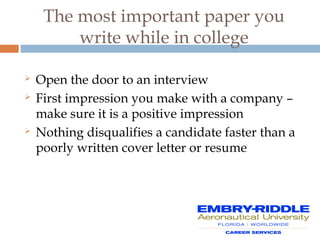 Resume & Cover Letter Success | PPT