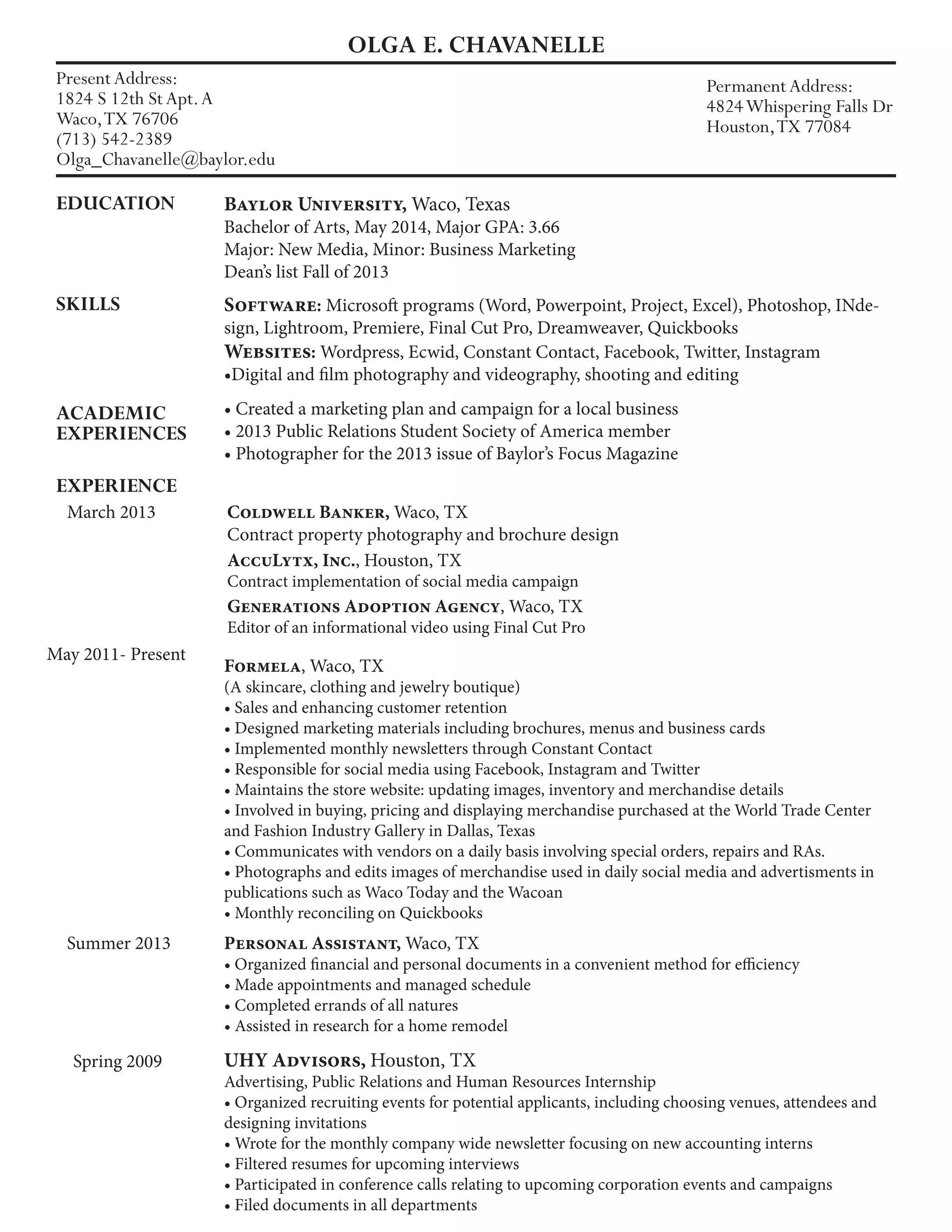 Resume | PDF | Business | Business and Finance