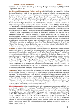 Professor Dr. Syed Javaid Khurshid, Consultant | PDF