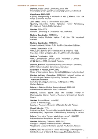 Professor Dr. Syed Javaid Khurshid, Consultant | PDF