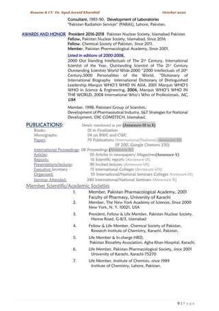 Professor Dr. Syed Javaid Khurshid, Consultant | PDF