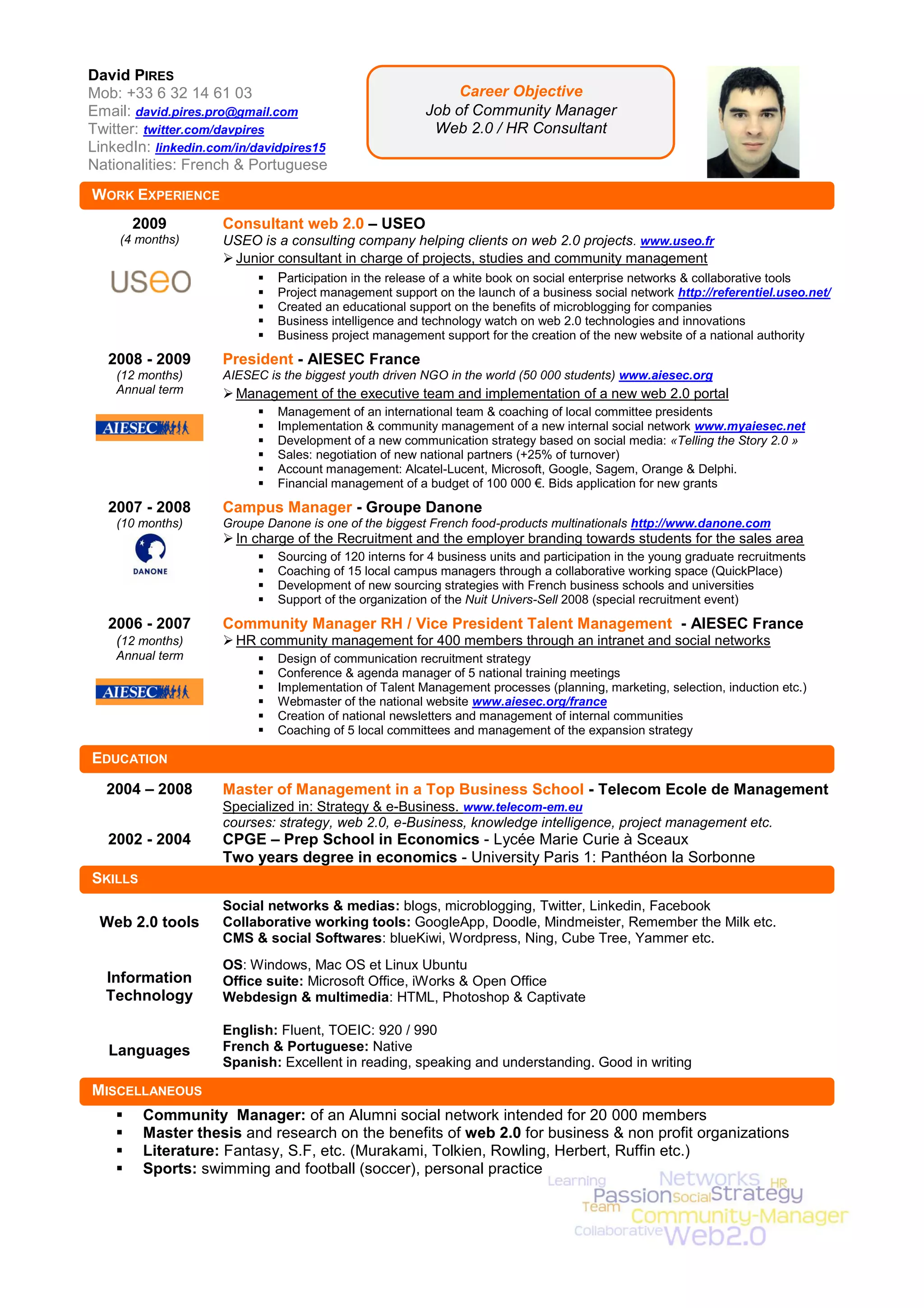 Resume David Pires | PDF