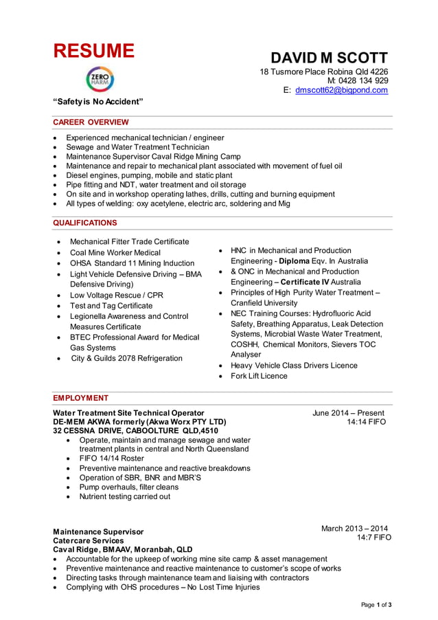 Resume david scott | PDF