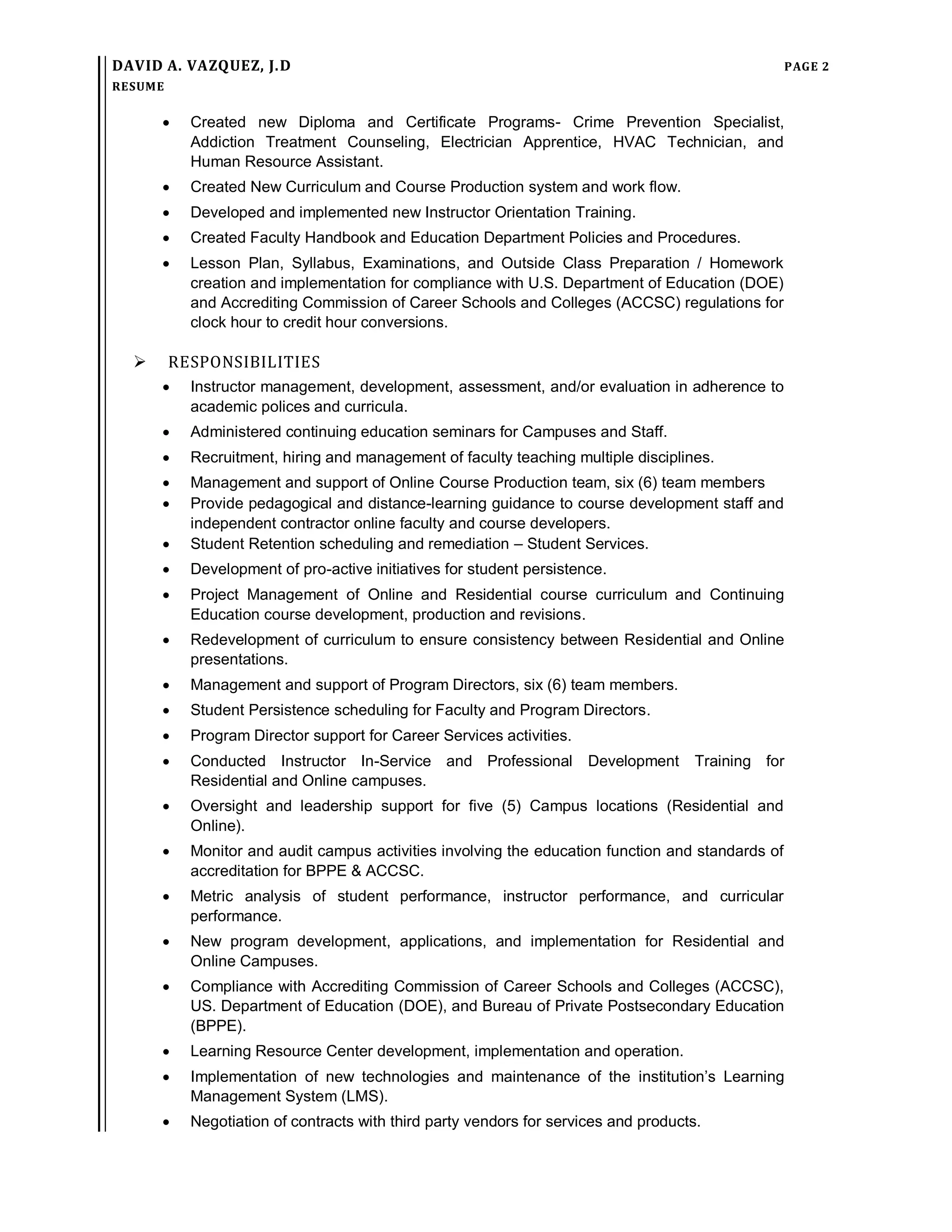 Resume David Vazquez | DOCX
