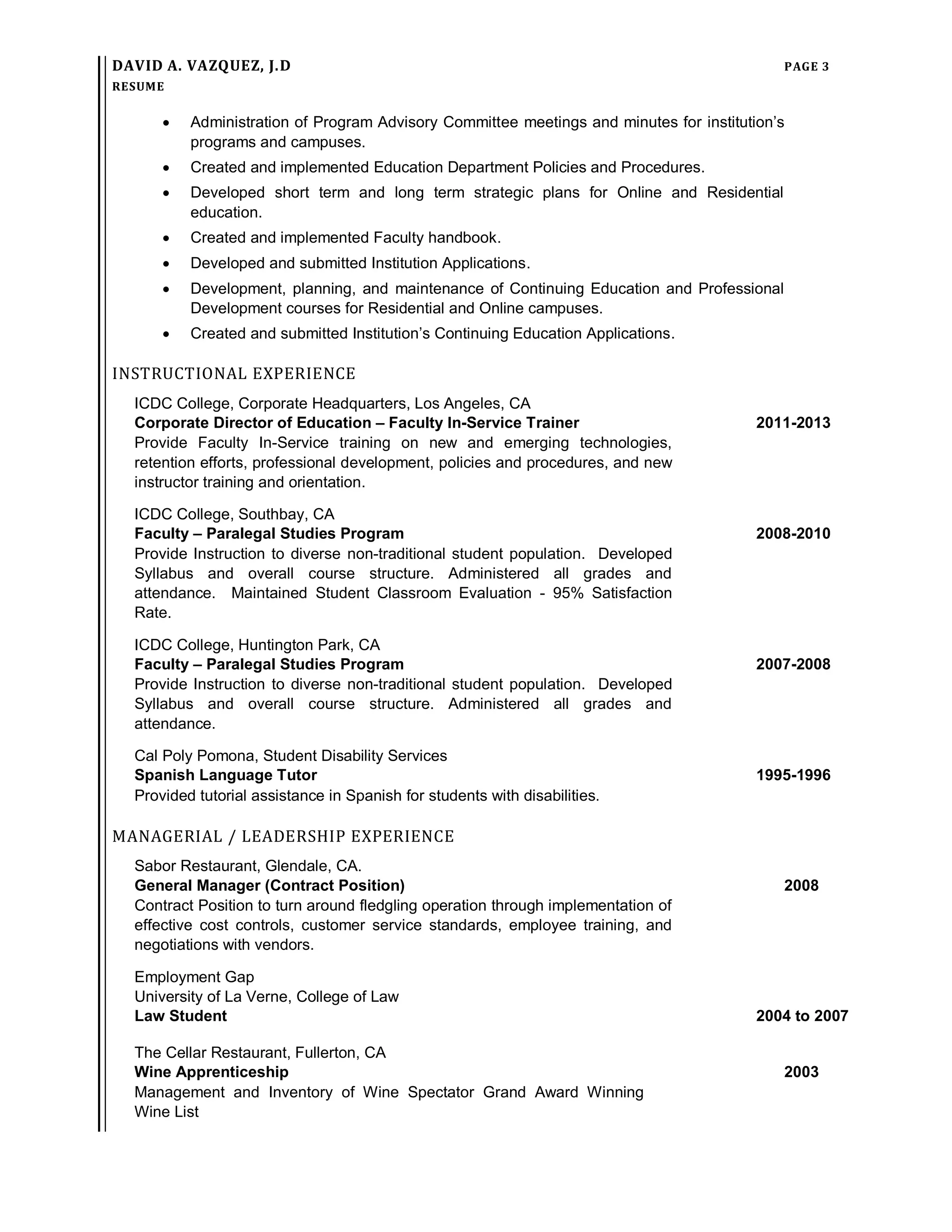 Resume David Vazquez | DOCX
