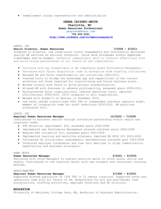 Resume debra c smith resume 11 2016 | PDF