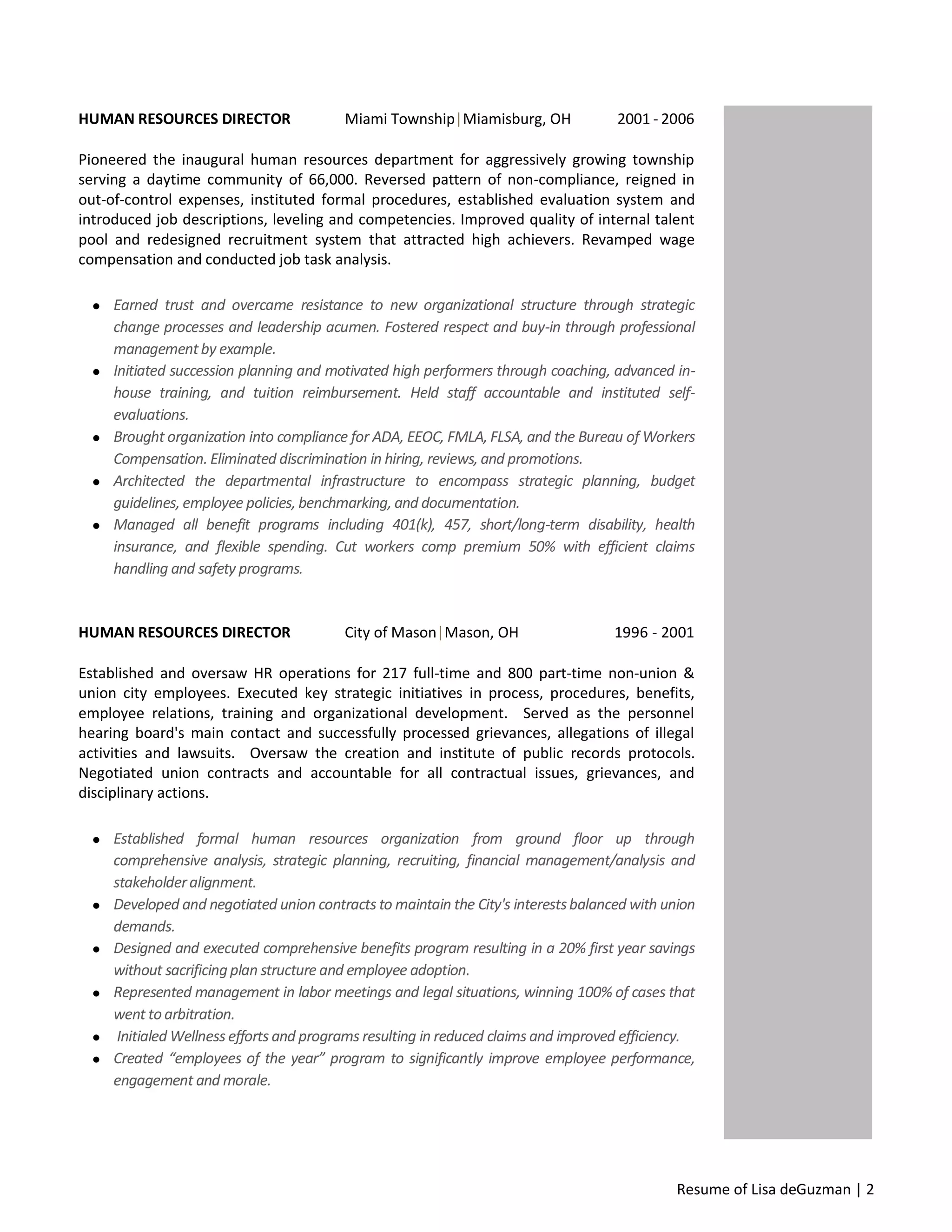 Resume Lisa deGuzman | PDF