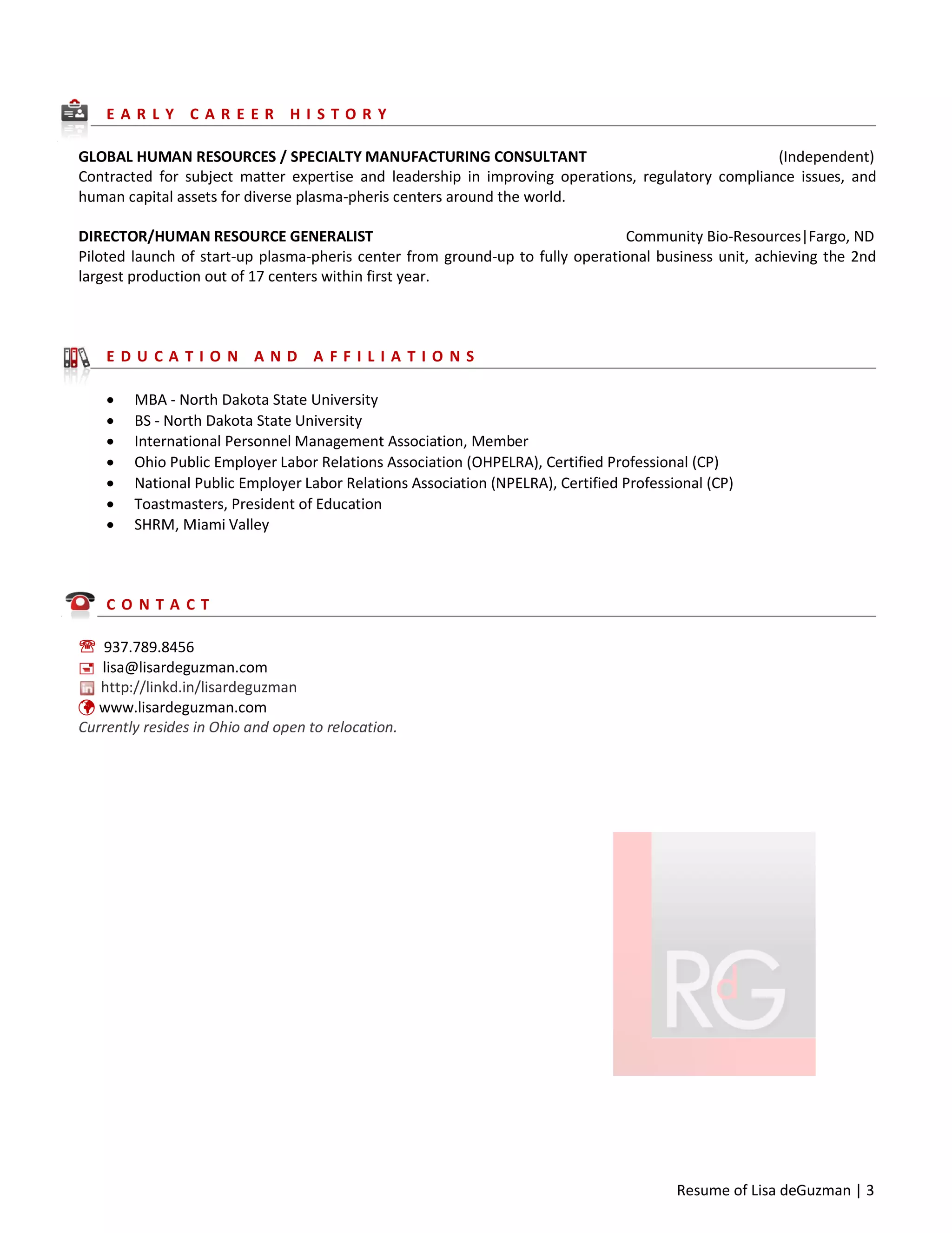 Resume Lisa deGuzman | PDF