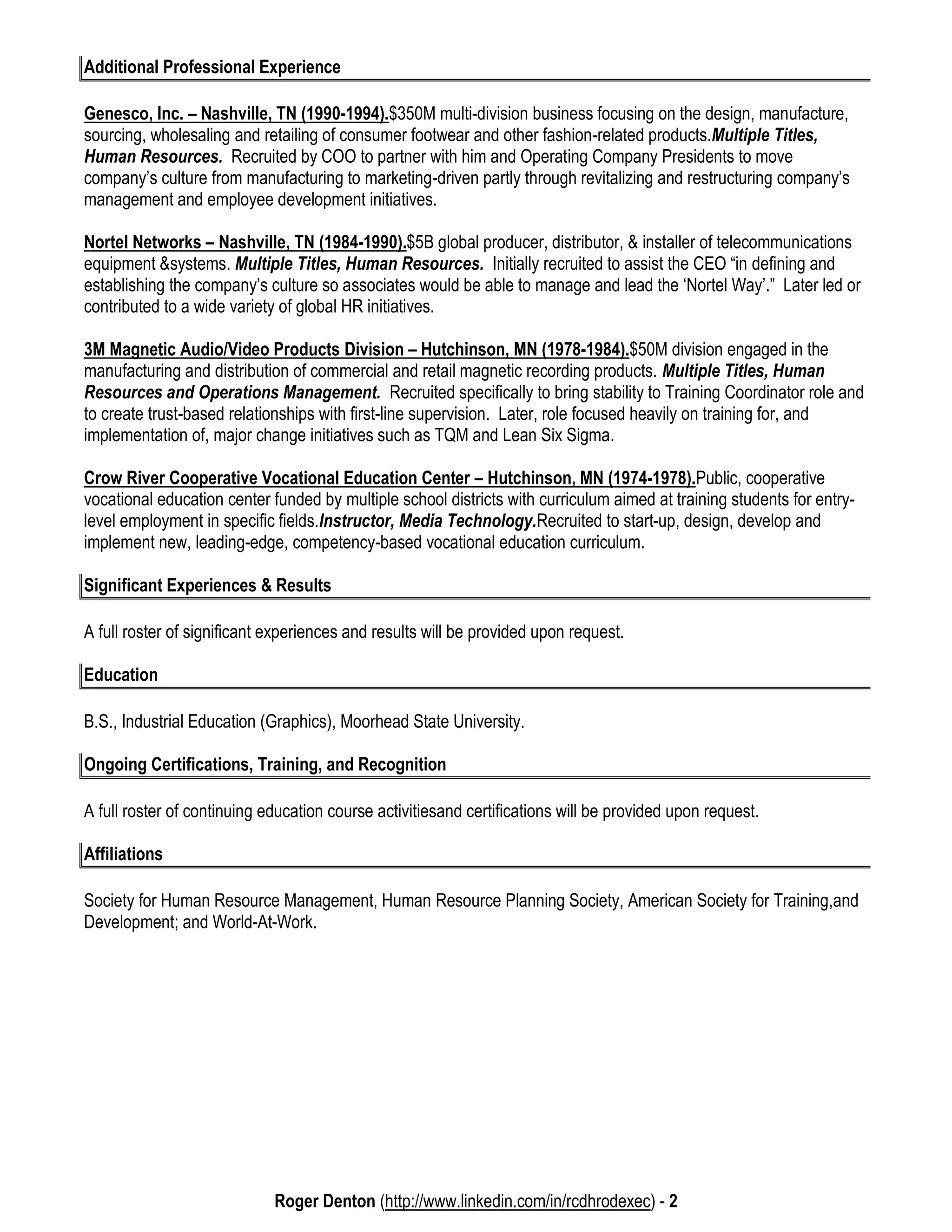 Resume Denton, Roger 111812 | DOCX