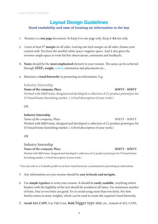 Resume Design Guidelines 01 | PDF