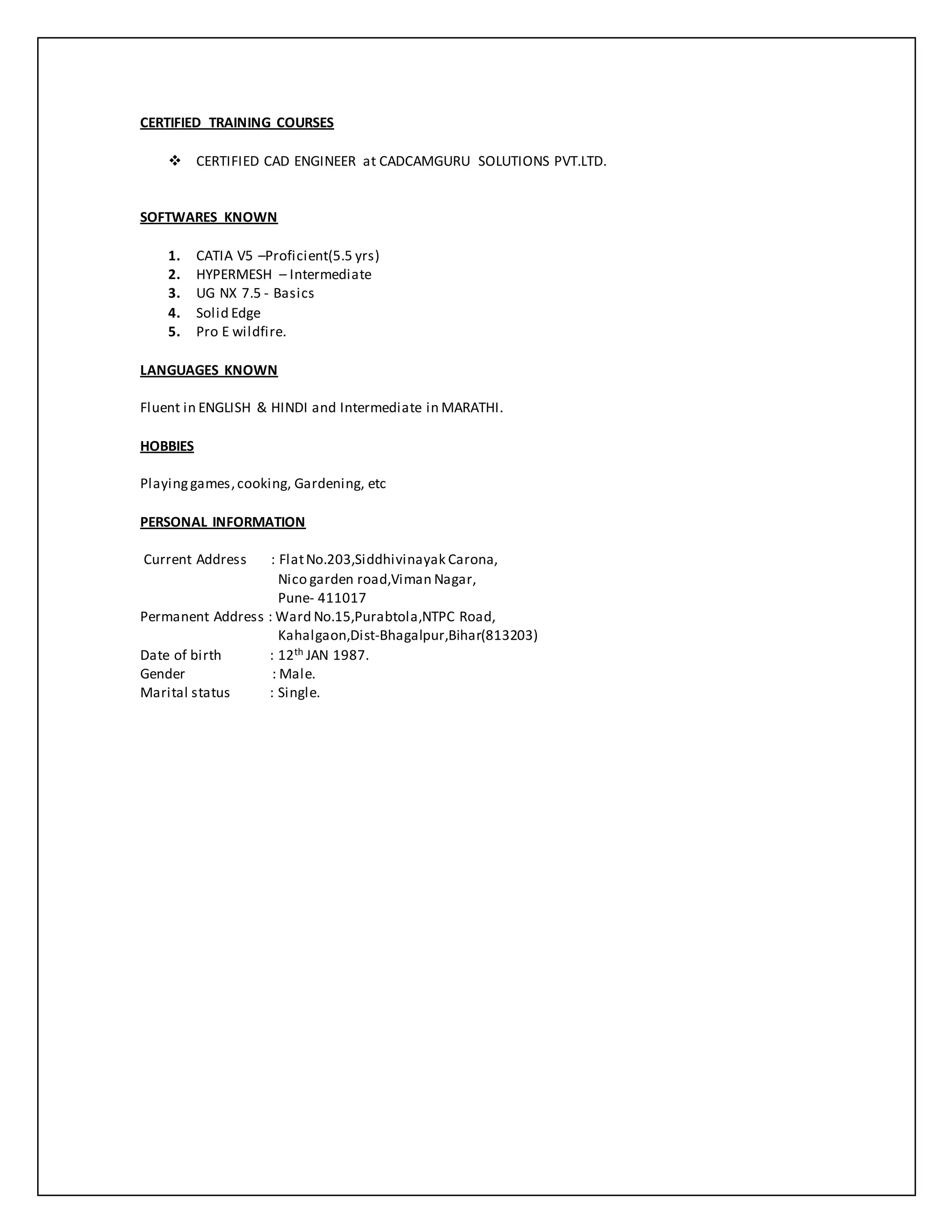 Resume dharmendrakumar | PDF