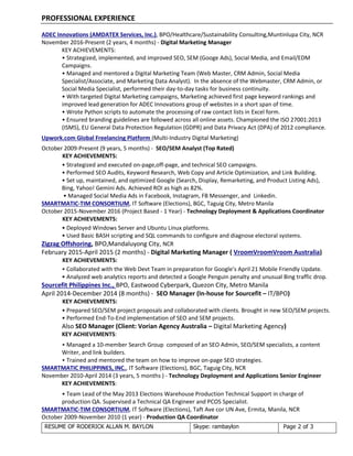 Resume (Digital Marketing Manager) Roderick Allan Baylon | PDF