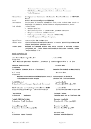 Dinesh Deo CV | PDF