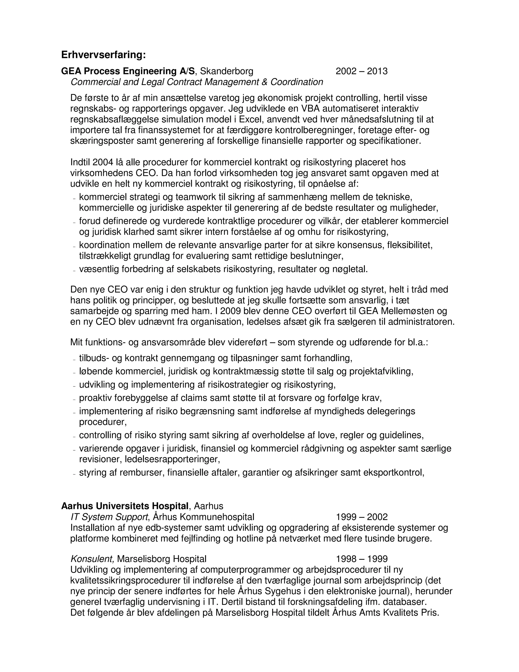 Resume (dk) | PDF