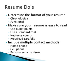 Resume Do\'s And Don\'ts | PPTX