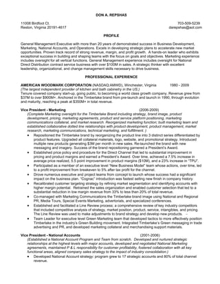 Resume Don Repshas May 2009 | DOC