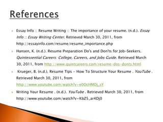 Resume do’s and don’t’s | PPTX