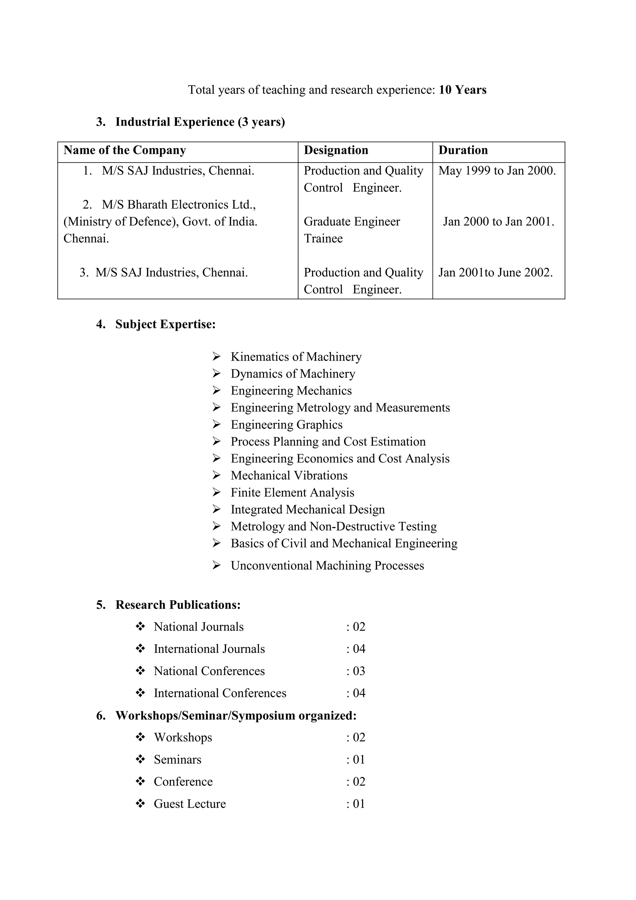 Resume Dr.N.Natarajan 14.03.2014