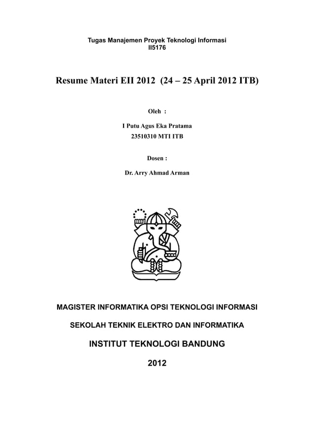 Resume eii 2012 itb | PDF