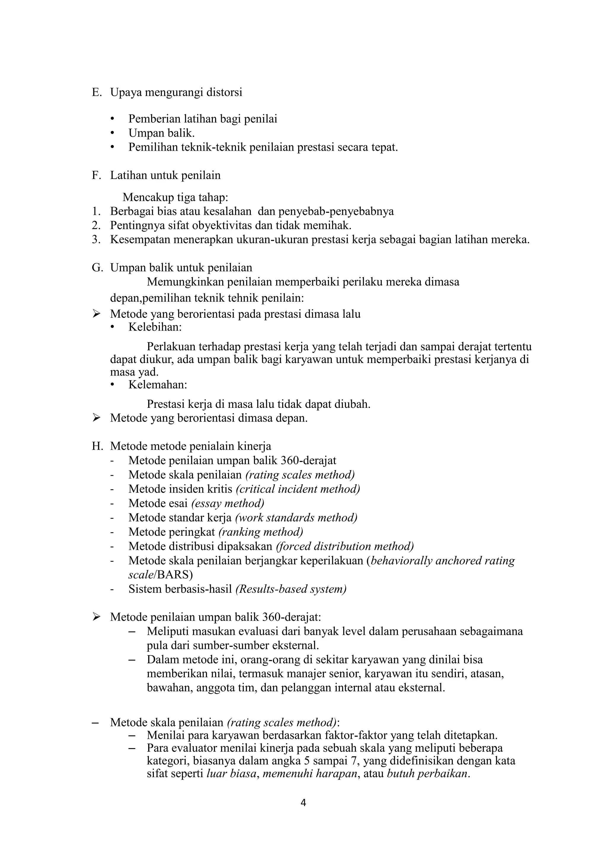 Resume evaluasi kinerja dan kompensasi | PDF