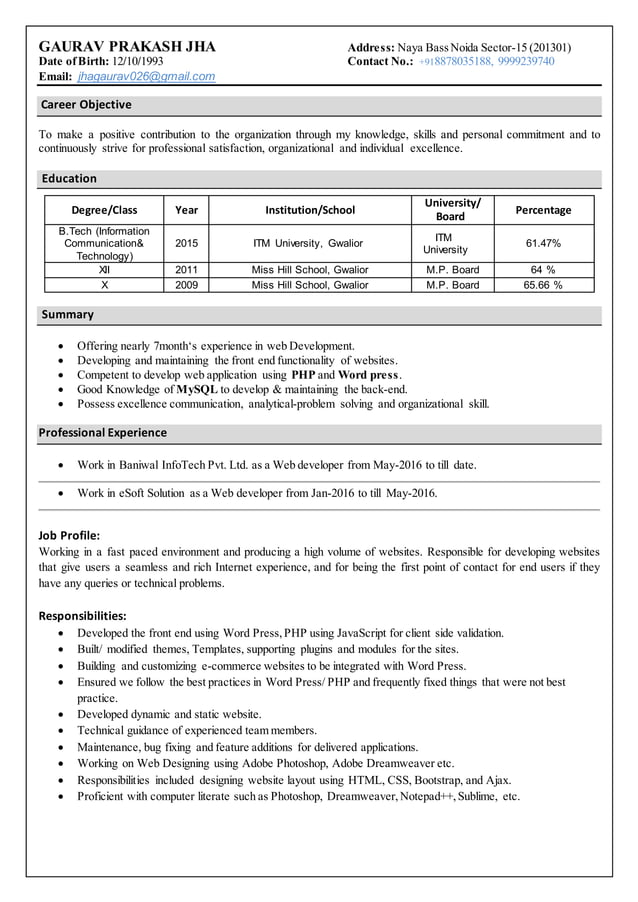 CV_Gaurav_Jha | PDF
