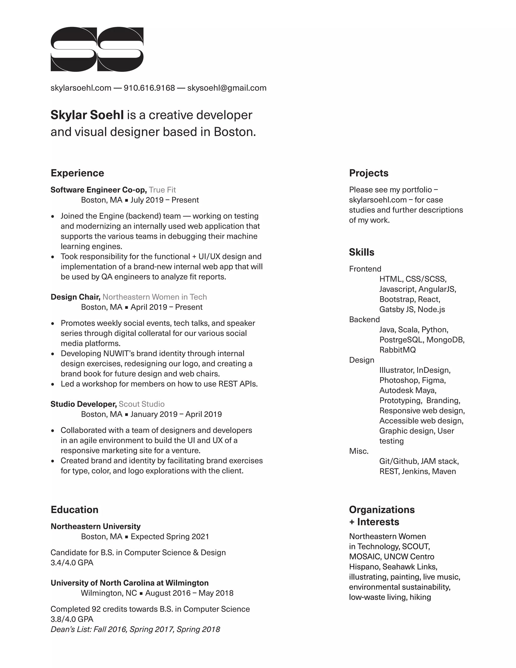 Skylar Soehl Resume | PDF