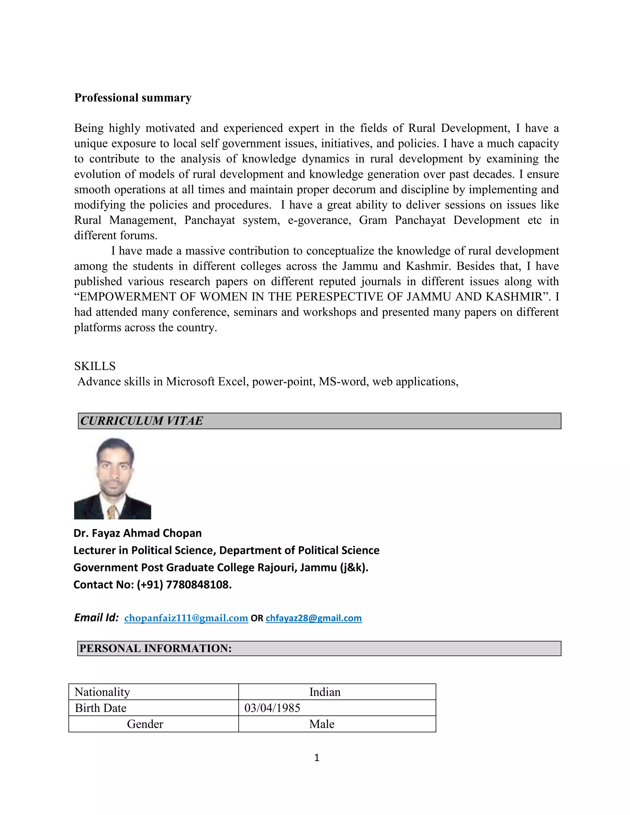 RESUME Fayaz ahmad chopan.docx