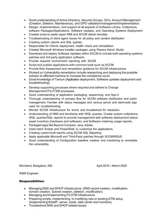 8+ years of Experience in Intune, Tanium, SCCM and Vulnerability ...