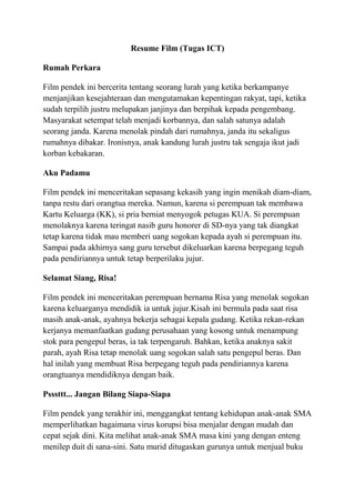 Resume film | DOCX