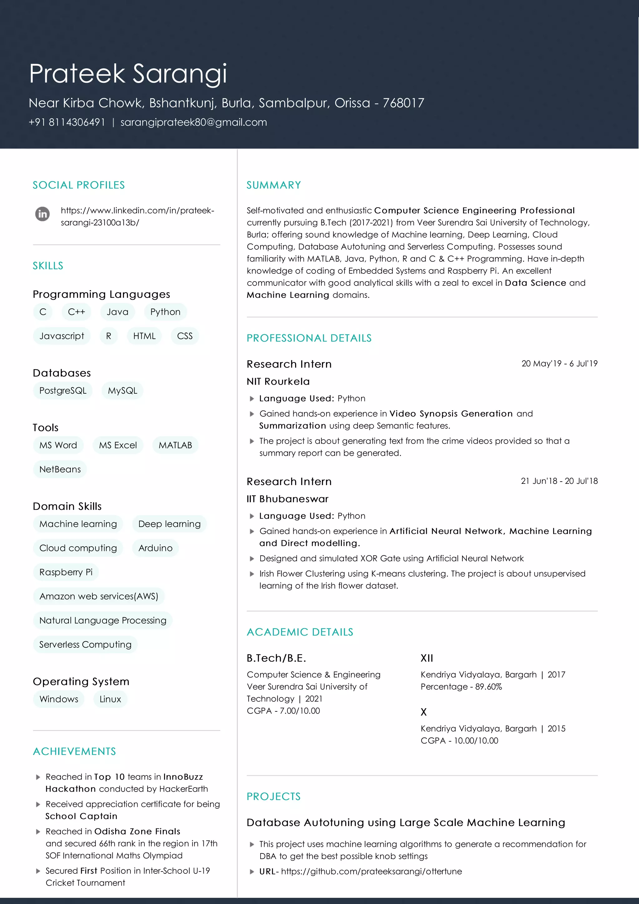Resume | PDF | Programming Languages | Computing