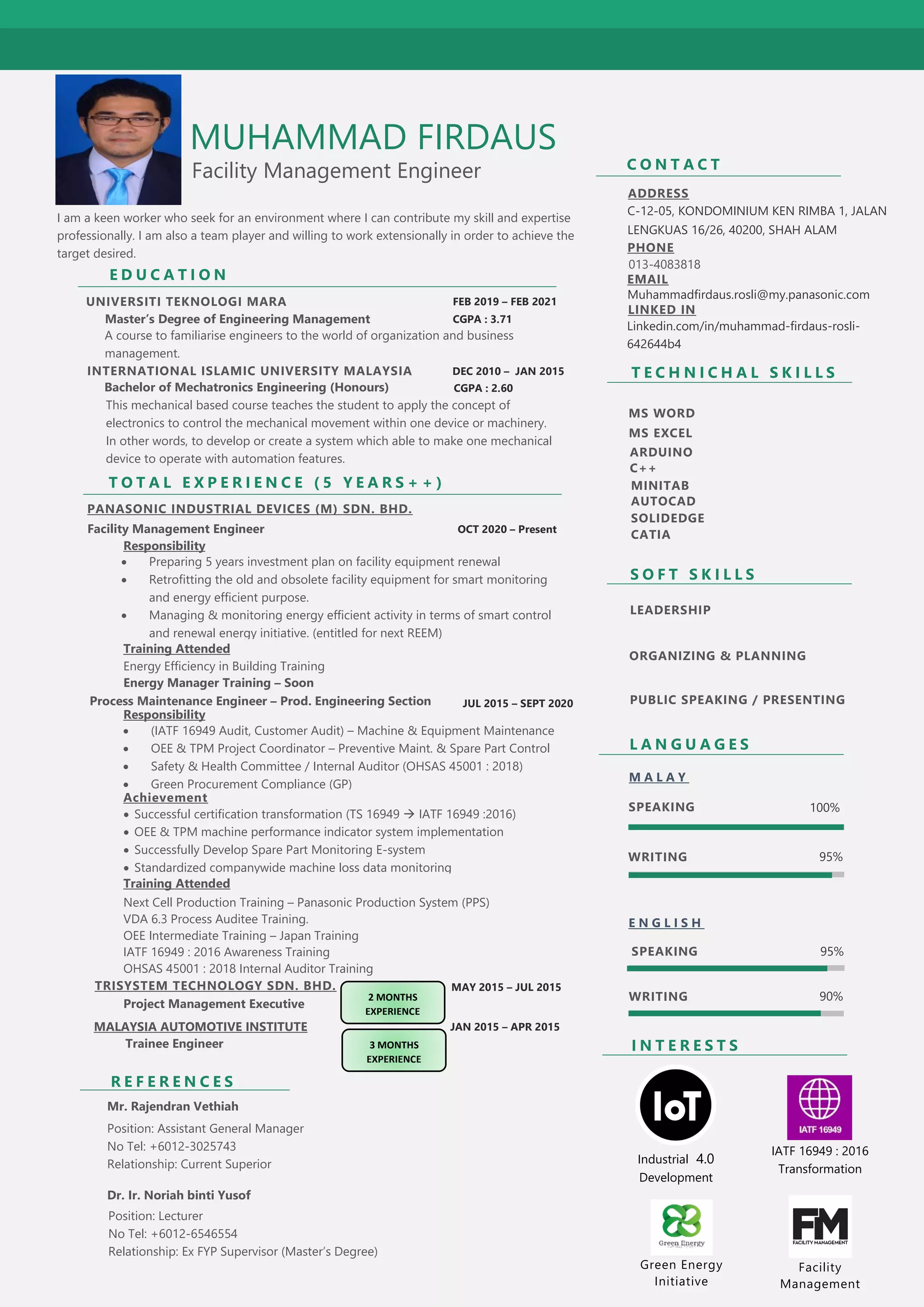 FIRDAUS ROSLI RESUME | PDF