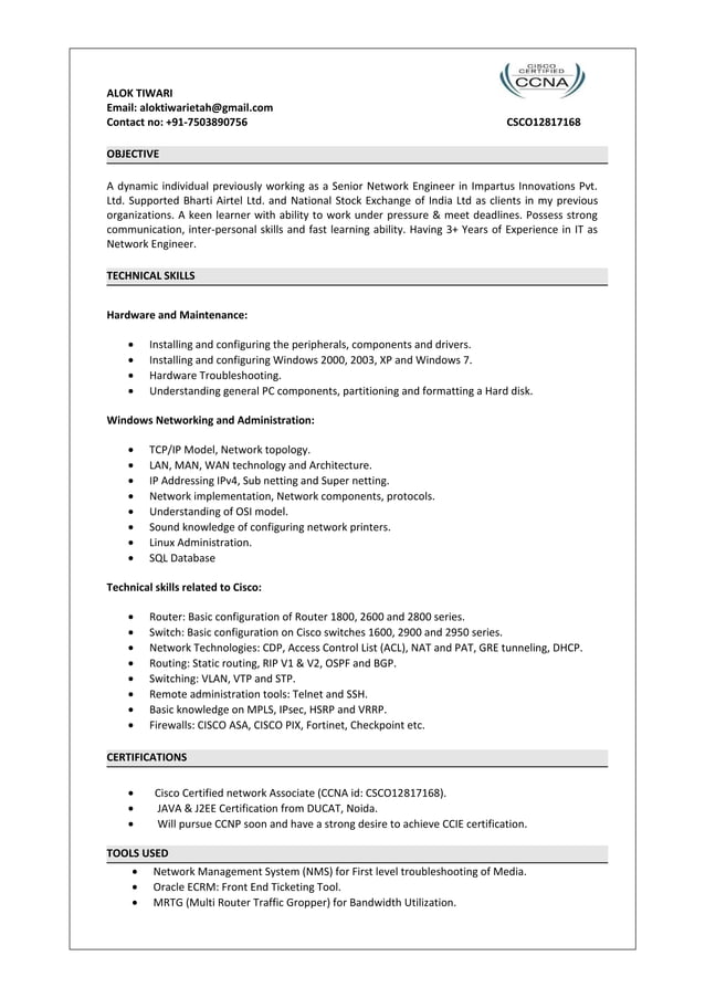 Resume_Alok | PDF