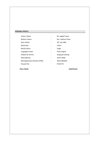 Resume_Alok | PDF
