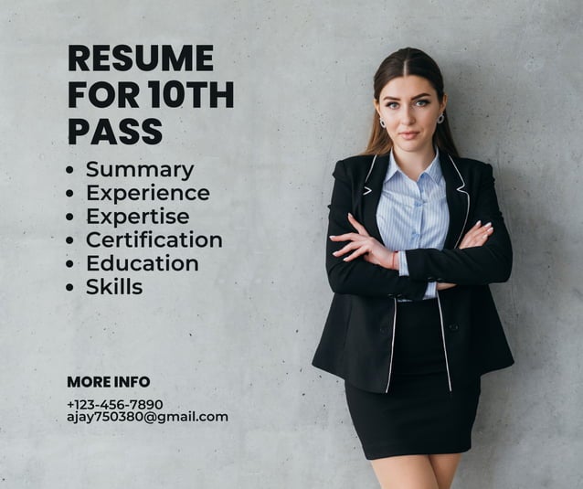 Resume For 10th Pass | PDF | Resume Writing and Advice | Job Search