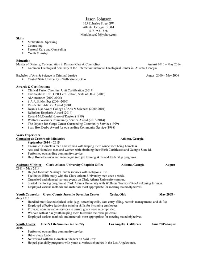 Resume for jason johnson | PDF