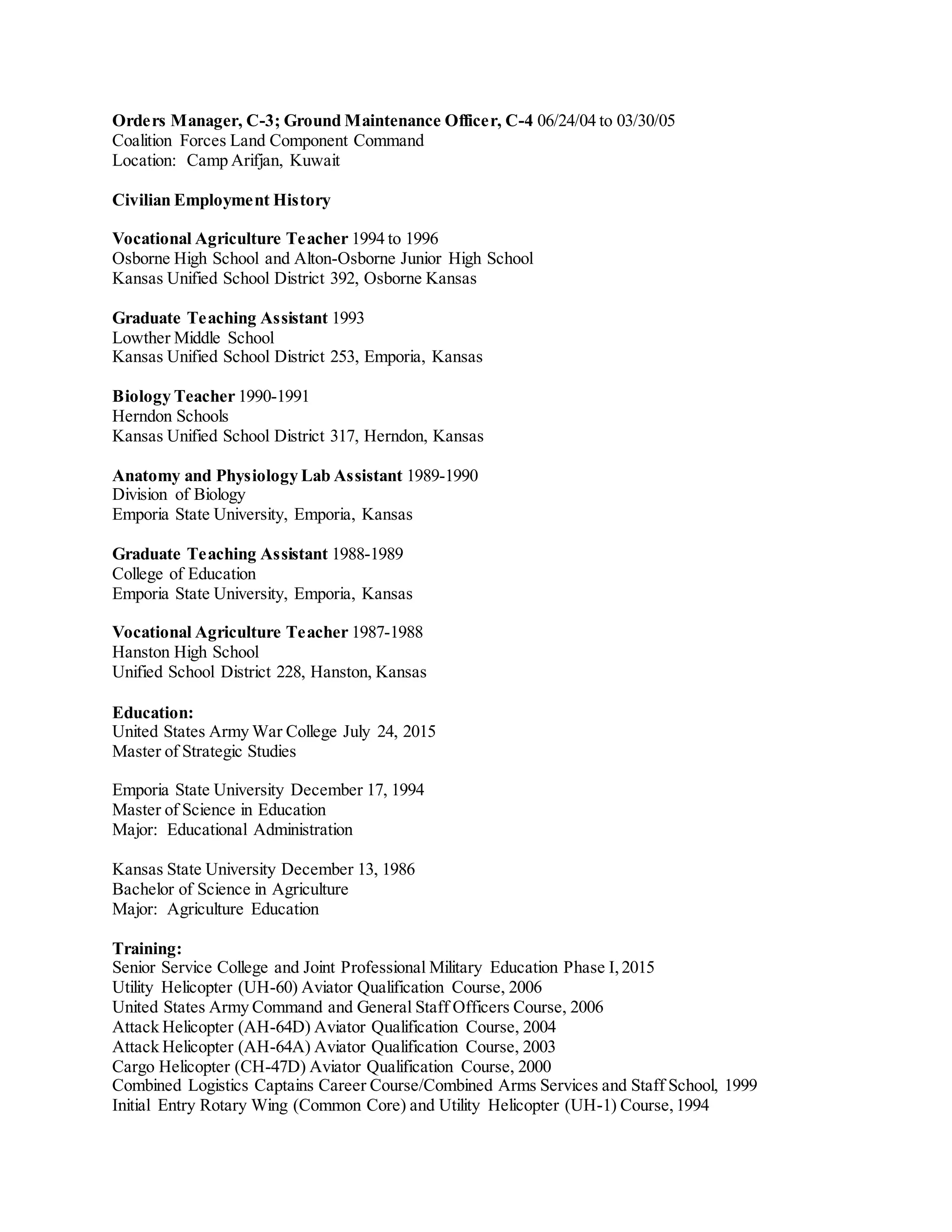 Resume for kathi mc diffett (private) | DOCX