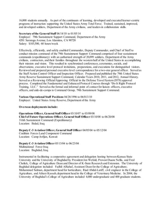 Resume for kathi mc diffett (private) | DOCX | Defense Industry ...