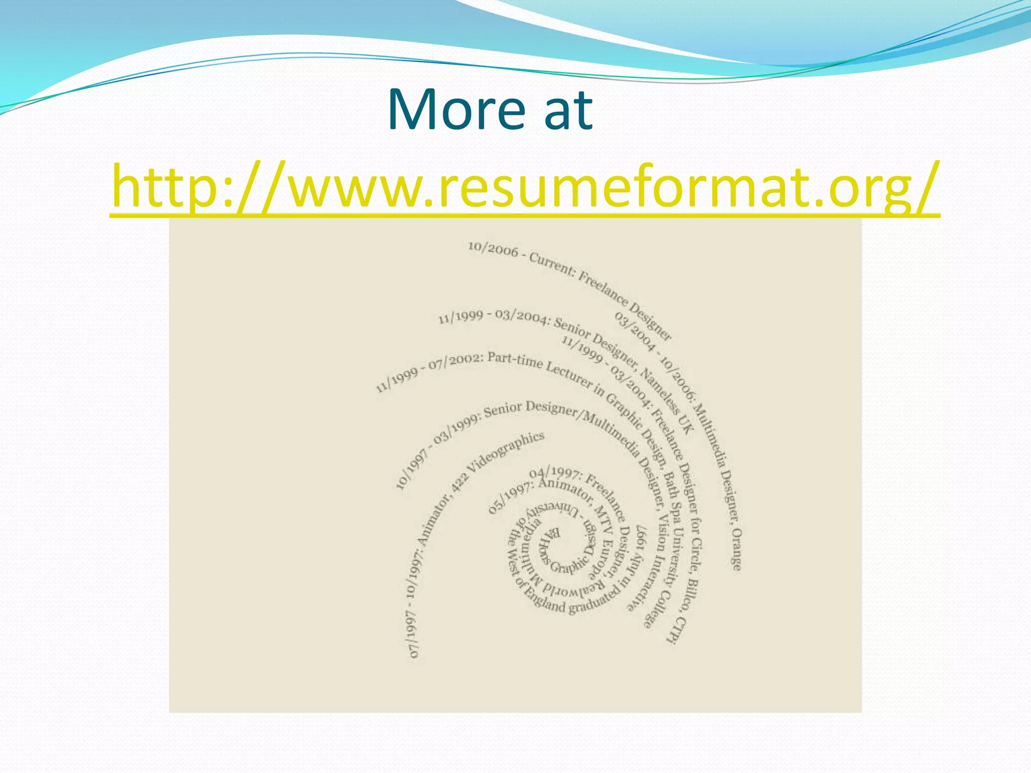 Resume format | PPSX