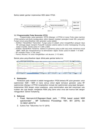 Resume fpga based rf pulse generator for nqrnmr spectrometer | DOCX