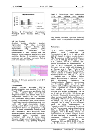 Resume fpga implementation of area eficient | PDF
