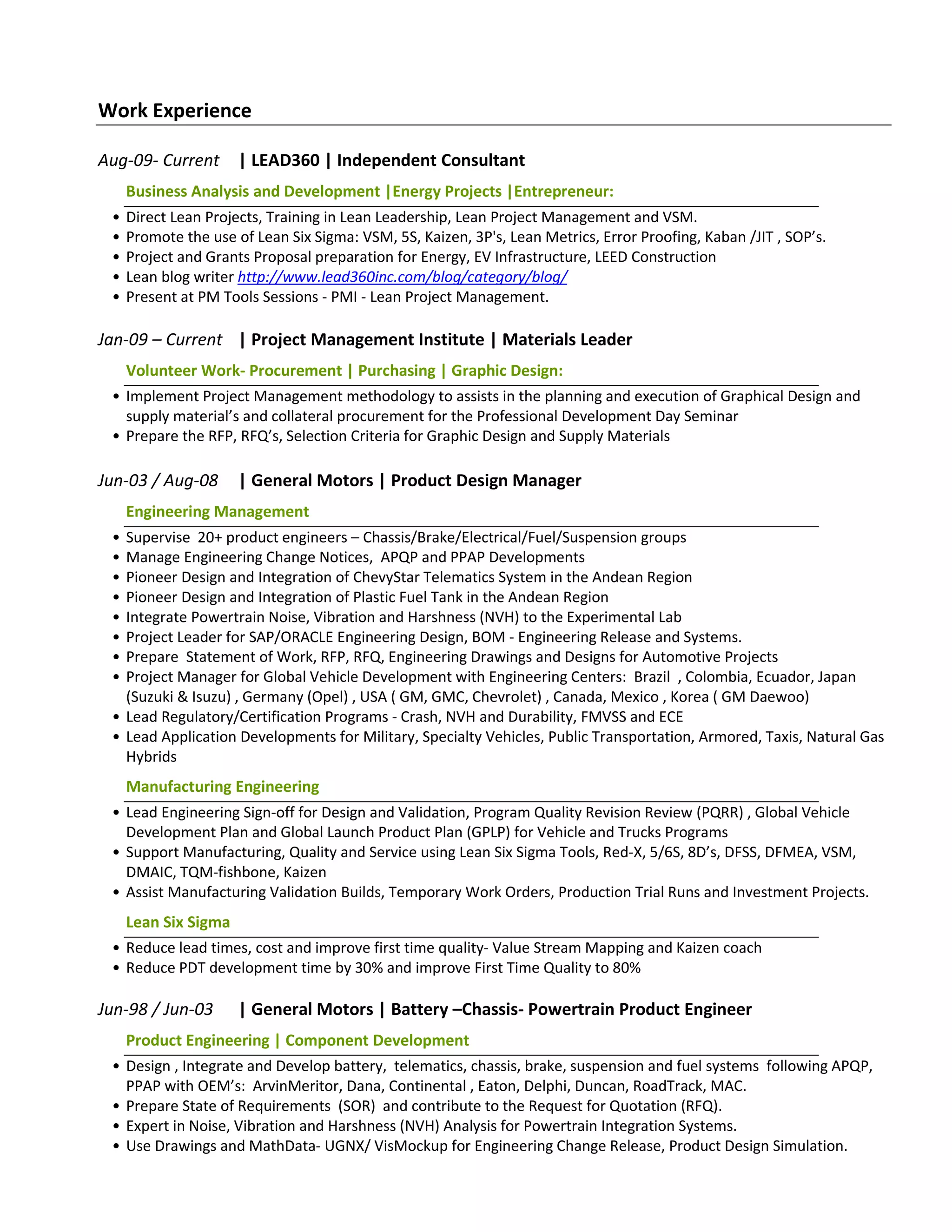 Resume functional automotive | PDF
