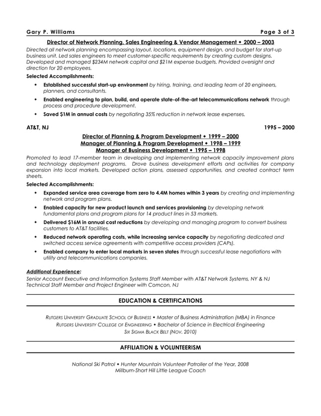 Resume Gary Williams | PDF
